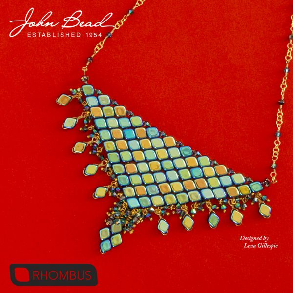 Czech Rhombus Beads 10x8mm Black Qty:20 – The Beading Room