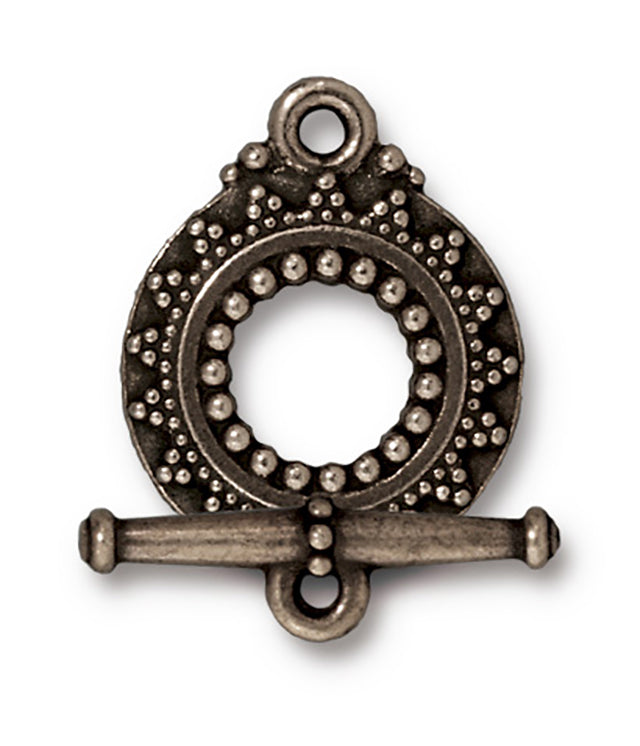 Brass Oxide Toggle Bali Circle by Tierracast Qty:1 – The Beading Room