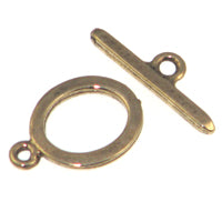 Antique Gold Color Toggles-Plain Oval Qty:2 – The Beading Room