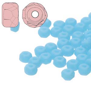 Czech Faceted Micro Spacers 2x3mm Turquoise Blue Qty: 50 – The Beading Room